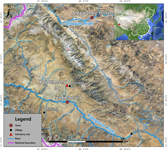 East Asia - Shiquanhe river, origin of the Indus River in Aksai Chin, a ...